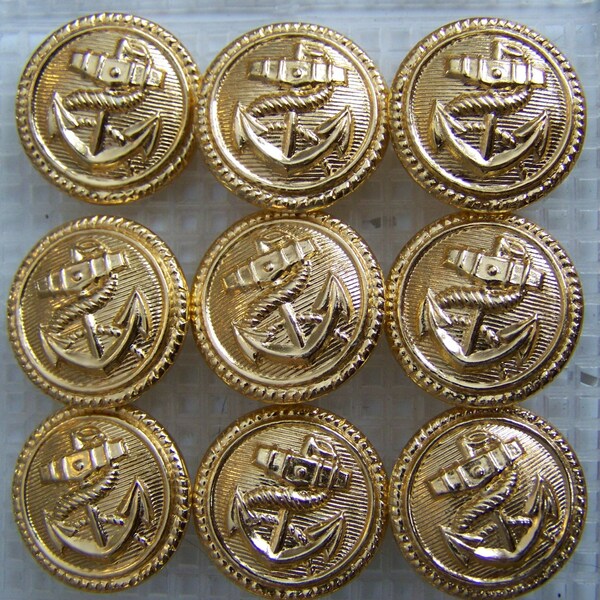 Brass Anchor Buttons - Etsy