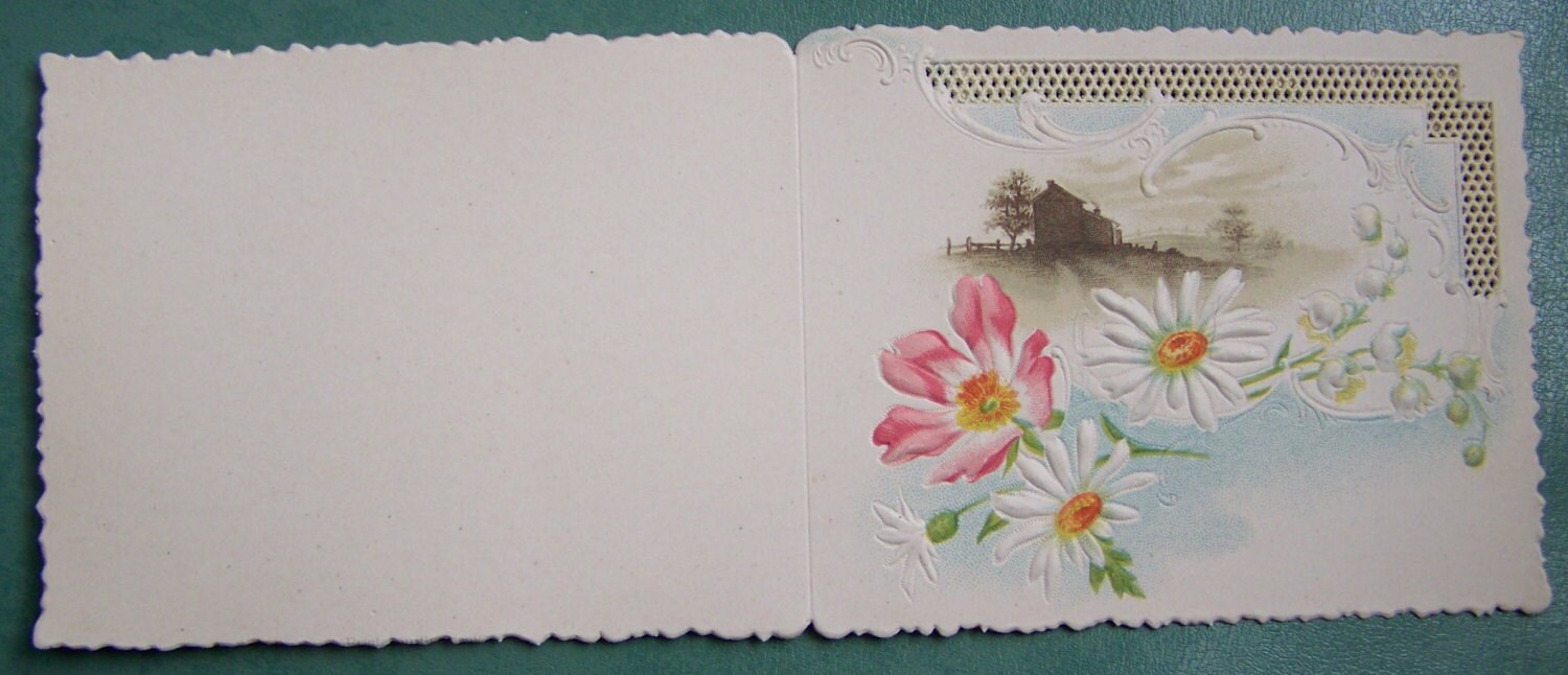 20 Victorian Flower Cards Embossed New/old Stock WHOLESALE Antique - Etsy