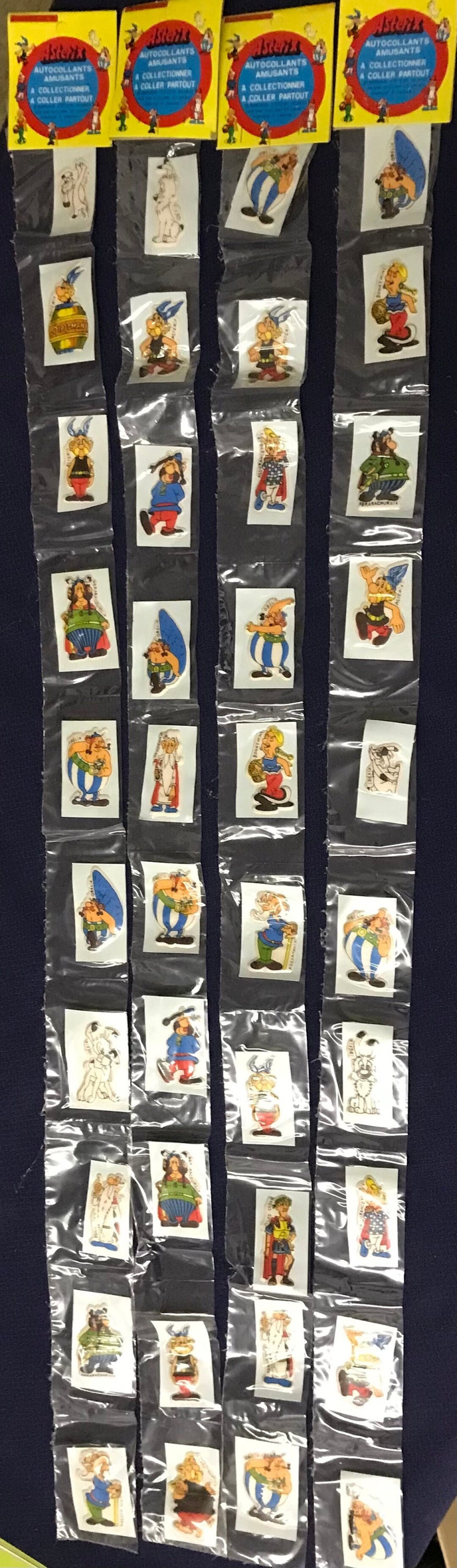 1000 ASTERIX Puffy Stickers - 1978 Vintage - 100 Strips of 10 Different ...