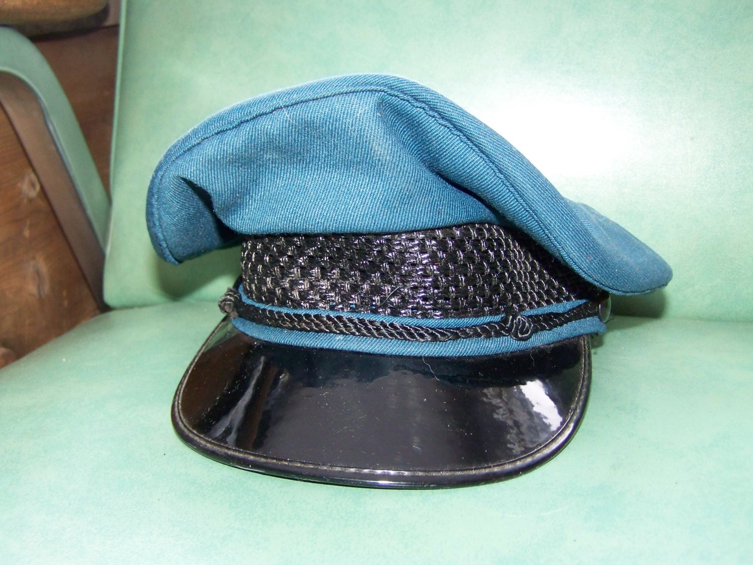 CAP Hat Chin Strap NOS Twisted String Black Front Strap for Band ...