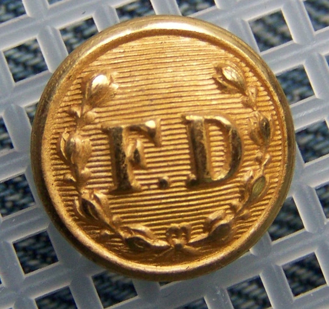Fire Department Chief's CAP Button FD Hat Gold Vintage Cap Cuff Collar ...