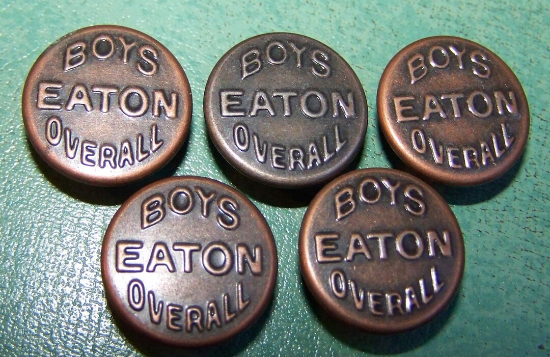 EATON'S BOYS OVERALL Button Lot 5 Vintage Buttons Denim - Etsy