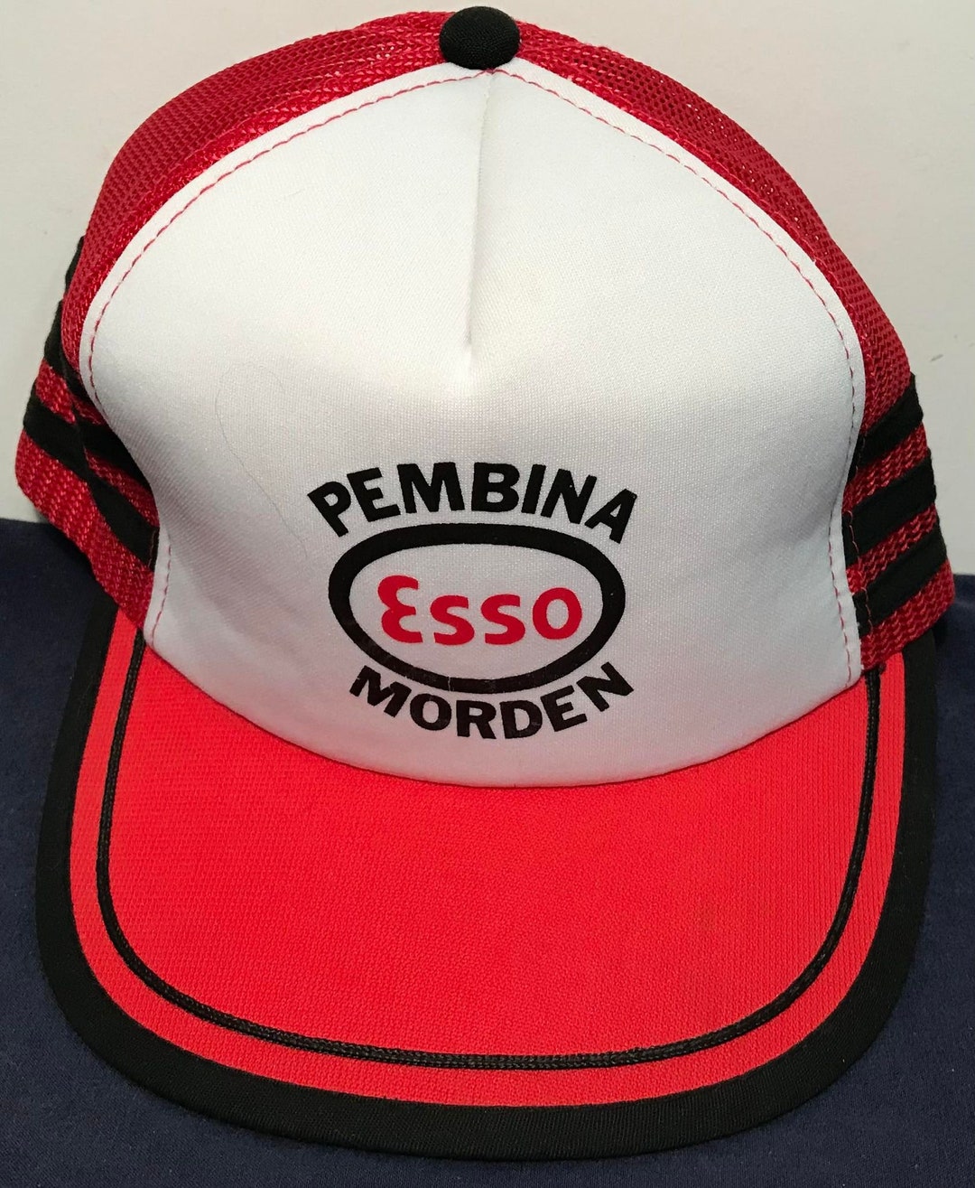 Trucker Cap 3 Stripe SNAPBACK ESSO Pembina Esso Morden Manitoba Snap ...