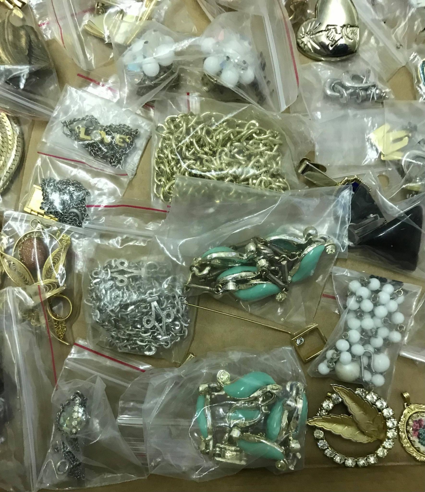 Costume Jewelry OVER 1 POUND Brooches Necklaces Earrings Etc LOT ...