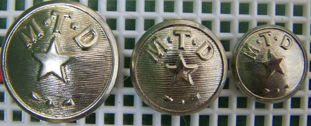 Transit Buttons - Bus Trolley 3 Different MTD Uniform Buttons - Transit ...