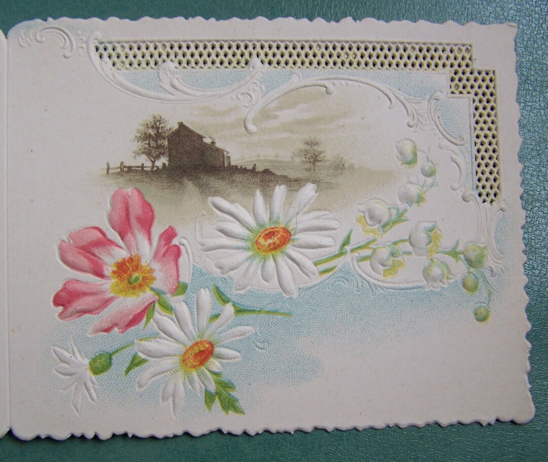 20 Victorian Flower Cards - Embossed New/old Stock! WHOLESALE Antique ...