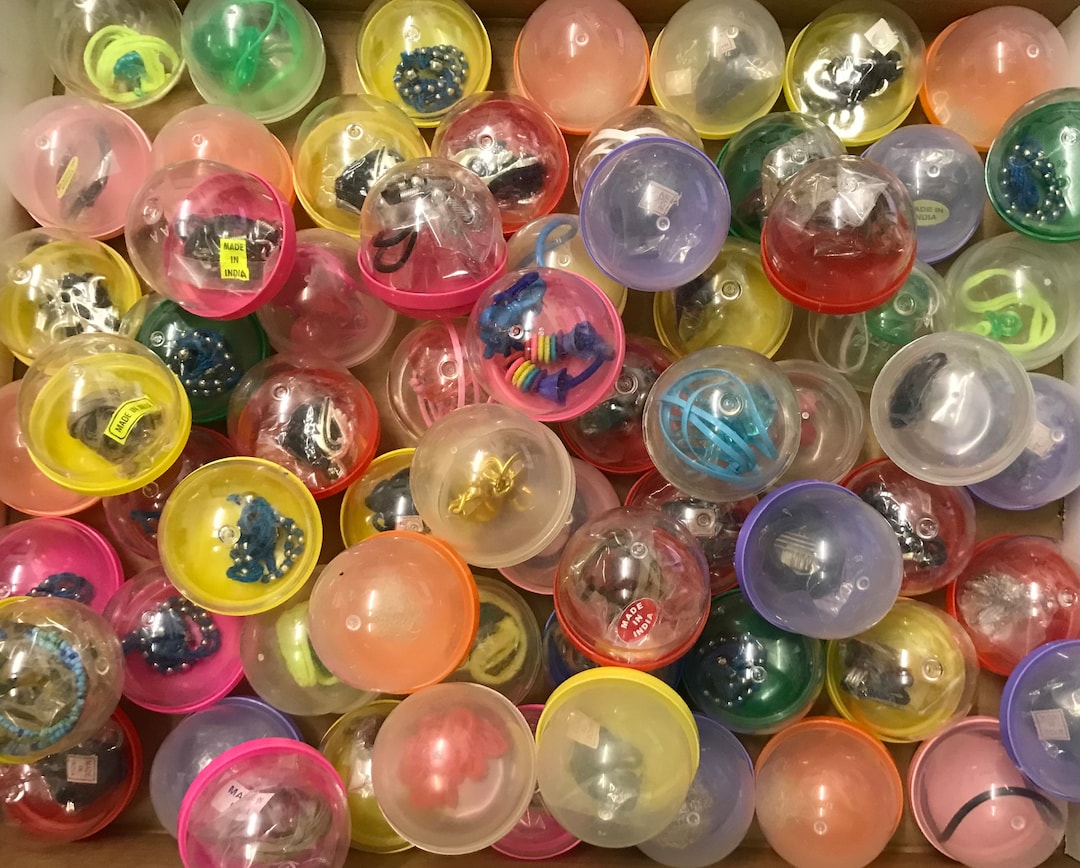 66 Costume Jewelry Capsules for Vending Machine Assorted 1980s 1990s 2 ...