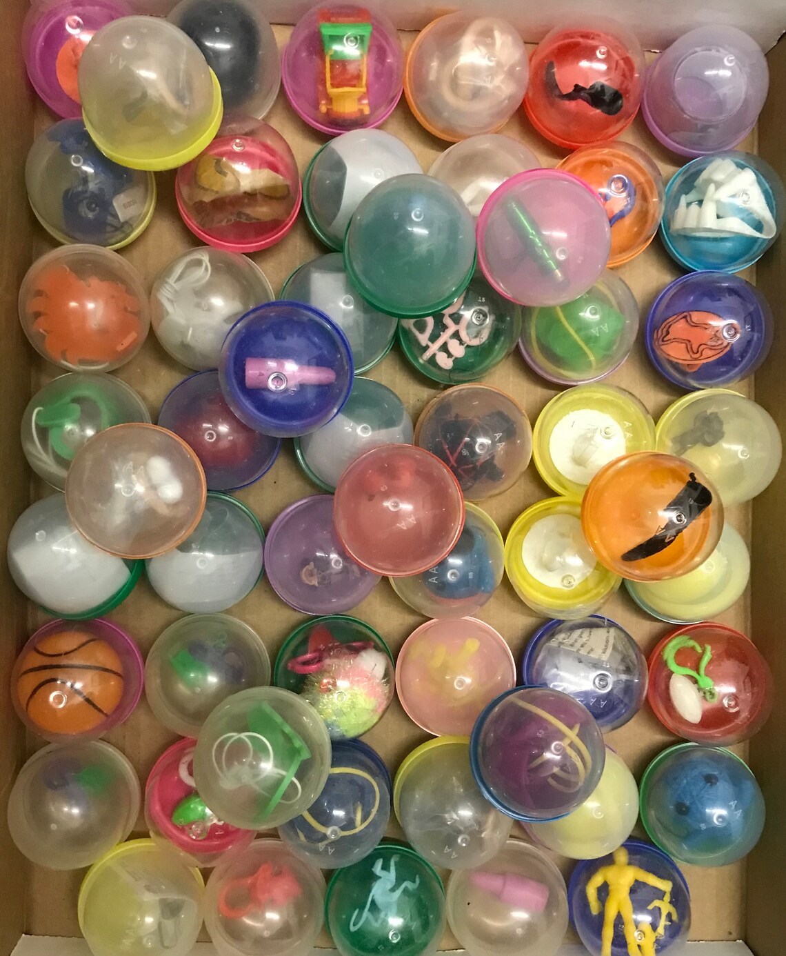 70 Capsules for Vending Machine ASSORTED 1980s 1990s Toys 2 Inch ...