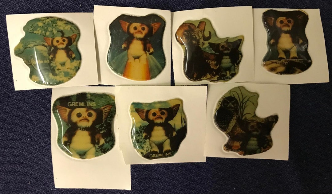 GREMLINS Mogwai Gizmo Stickers - Set of 7 Capsule Vending Machine Puffy ...