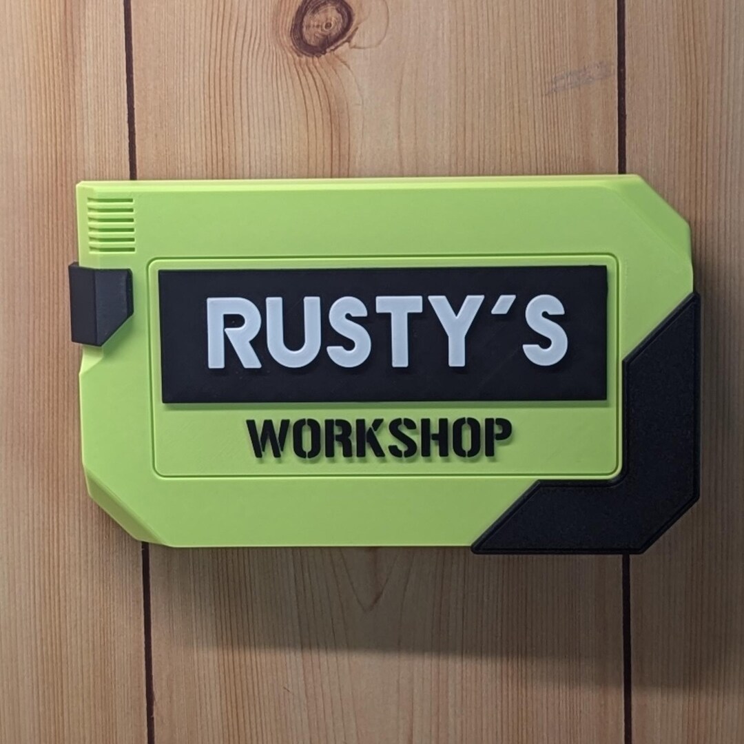 Custom Workshop Nameplate for the Green Tool Team. Personalised Sign ...