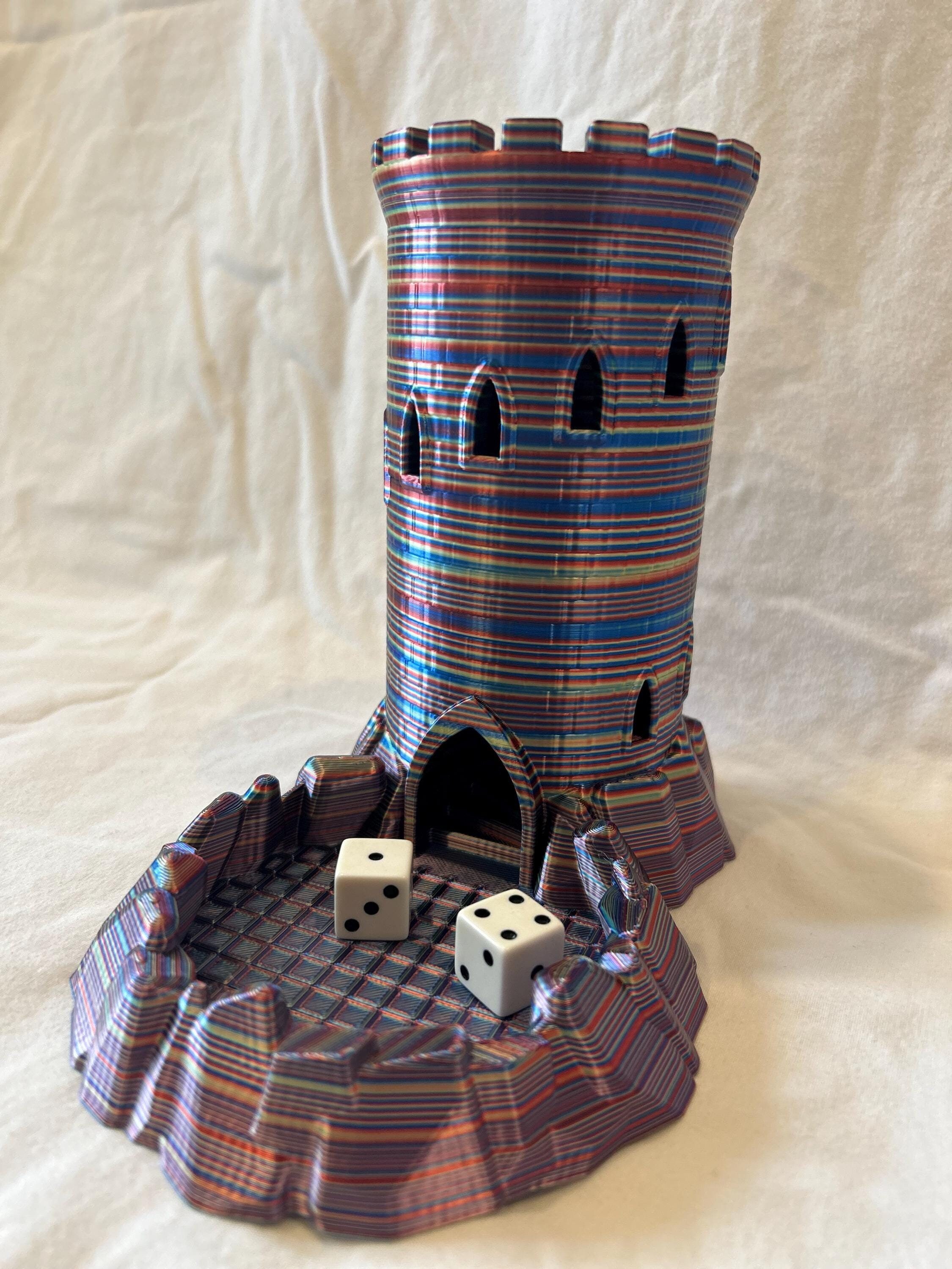 Medieval Castle Themed Dice Tower, Shiny Rainbow Material - Etsy