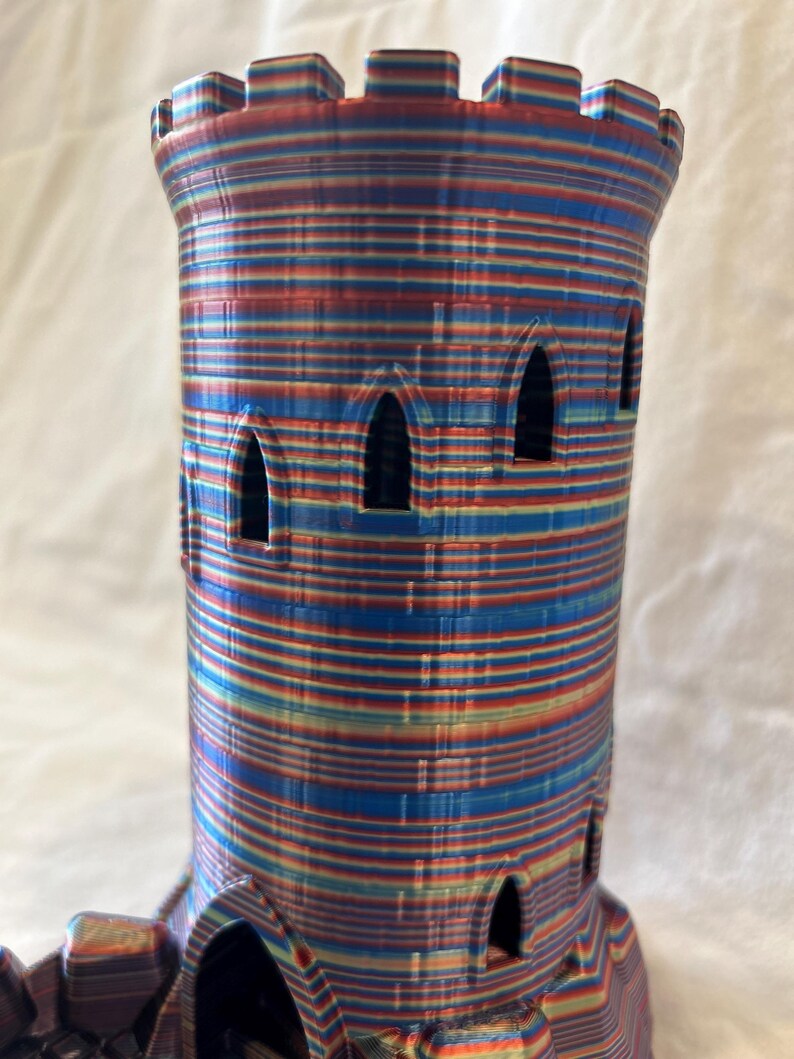 Medieval Castle Themed Dice Tower, Shiny Rainbow Material - Etsy
