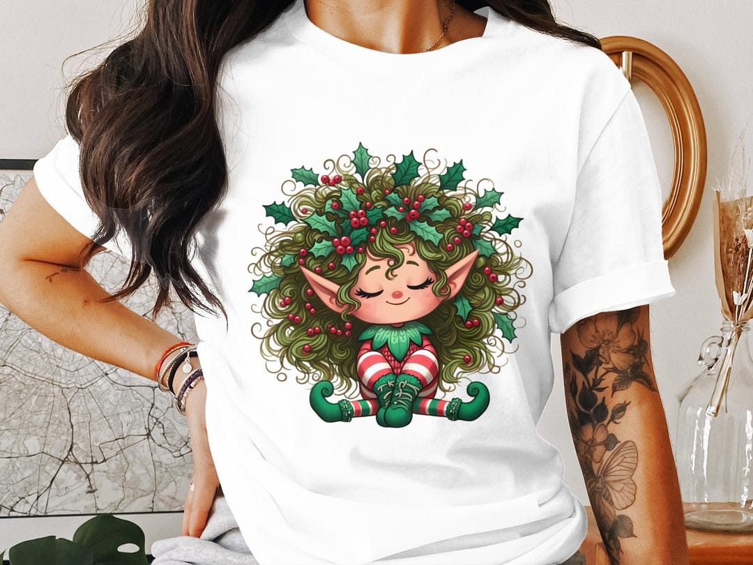 Cute Christmas Elf Digital Download, Christmas Wall Art, Holiday Home ...