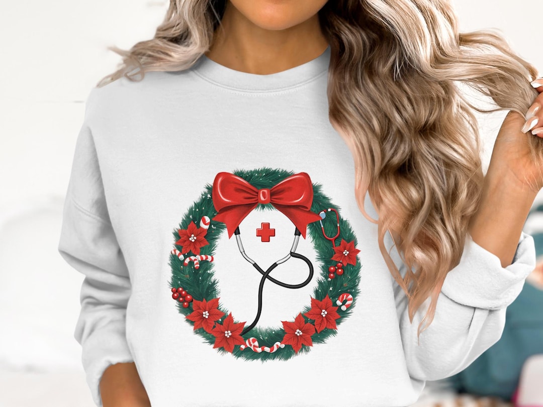 Christmas Medical Wreath Digital Download Nurse Doctor Holiday Decor ...