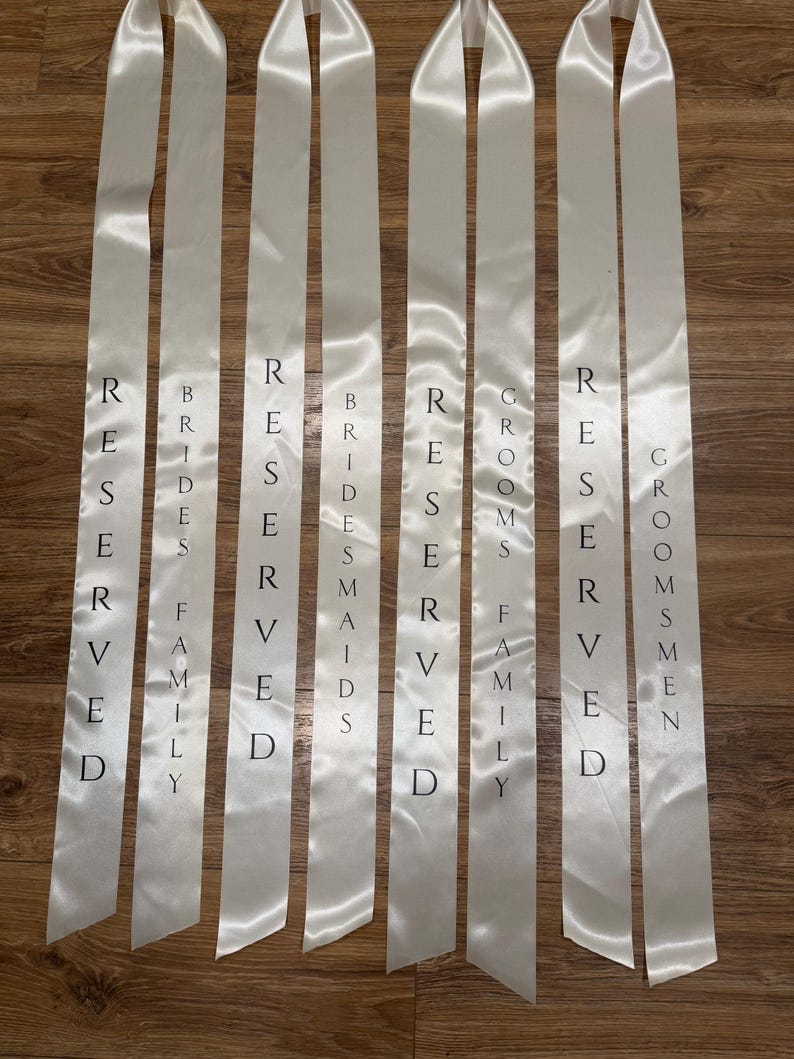 Wedding Ceremony - 10 Ribbons/bows - Personalized - Etsy