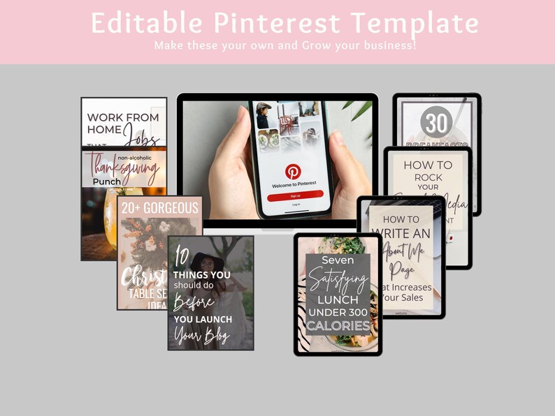Editable Pinterest Templates on Canva | MRR Resell Rights ...