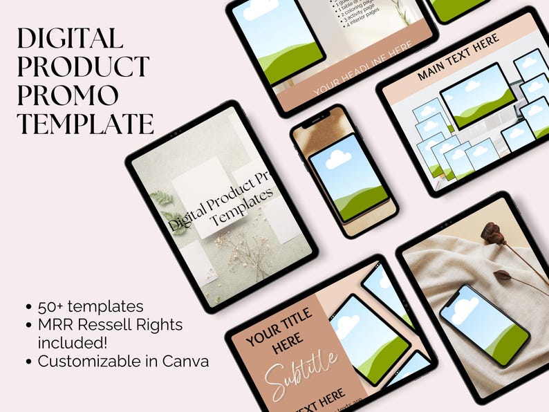 Editable Digital Product Promo Template | Social Media Influencers ...