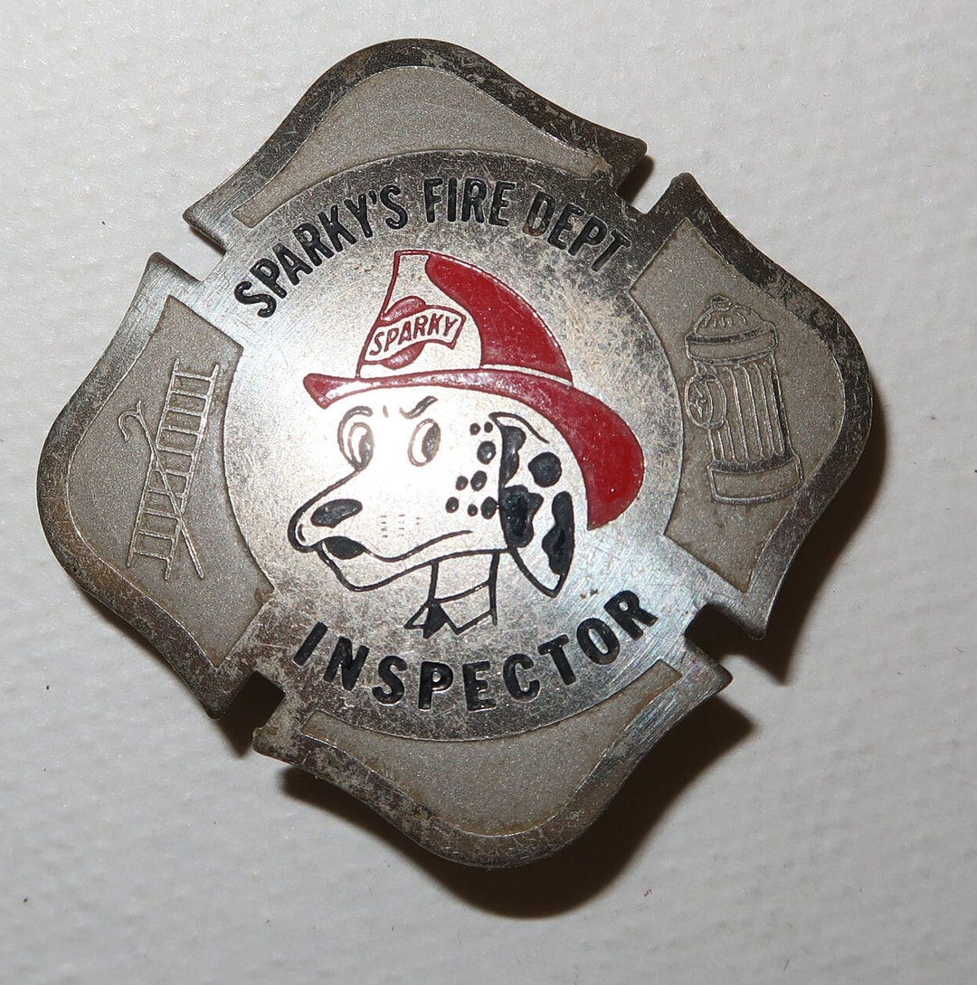 1950s Sparky's Department Inspector Metal Badge - Etsy