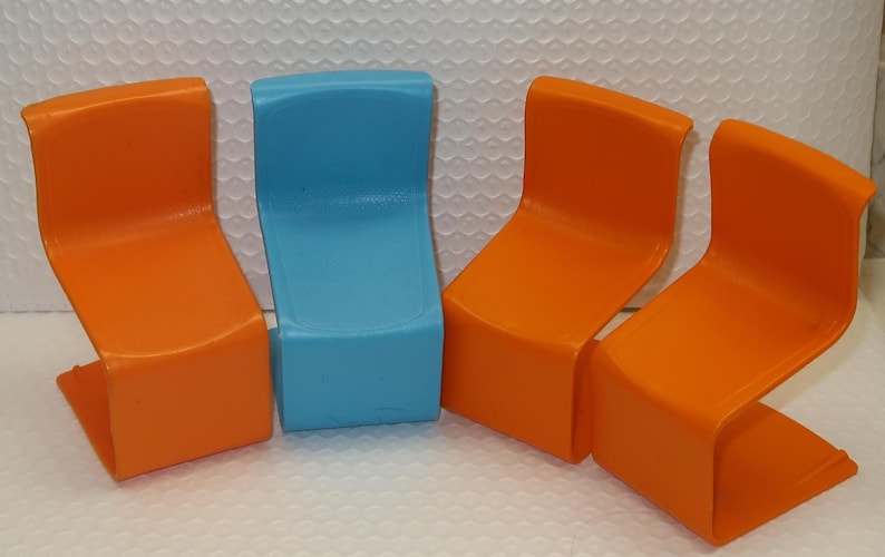 1973 Mattel Barbie Plastic Furniture, Couch and 4 Chairs - Etsy