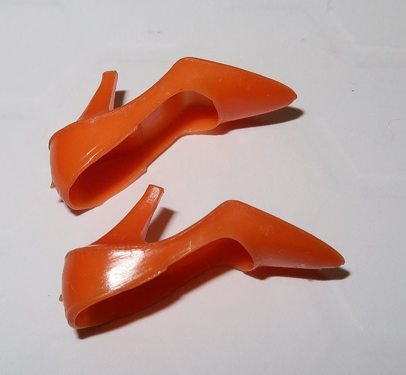 1960s Barbie Japan Orange Closed Toe Heels/pumps - Etsy