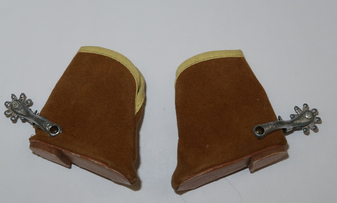 1950s Doll Cowboy Boots With Metal Spurs - Etsy