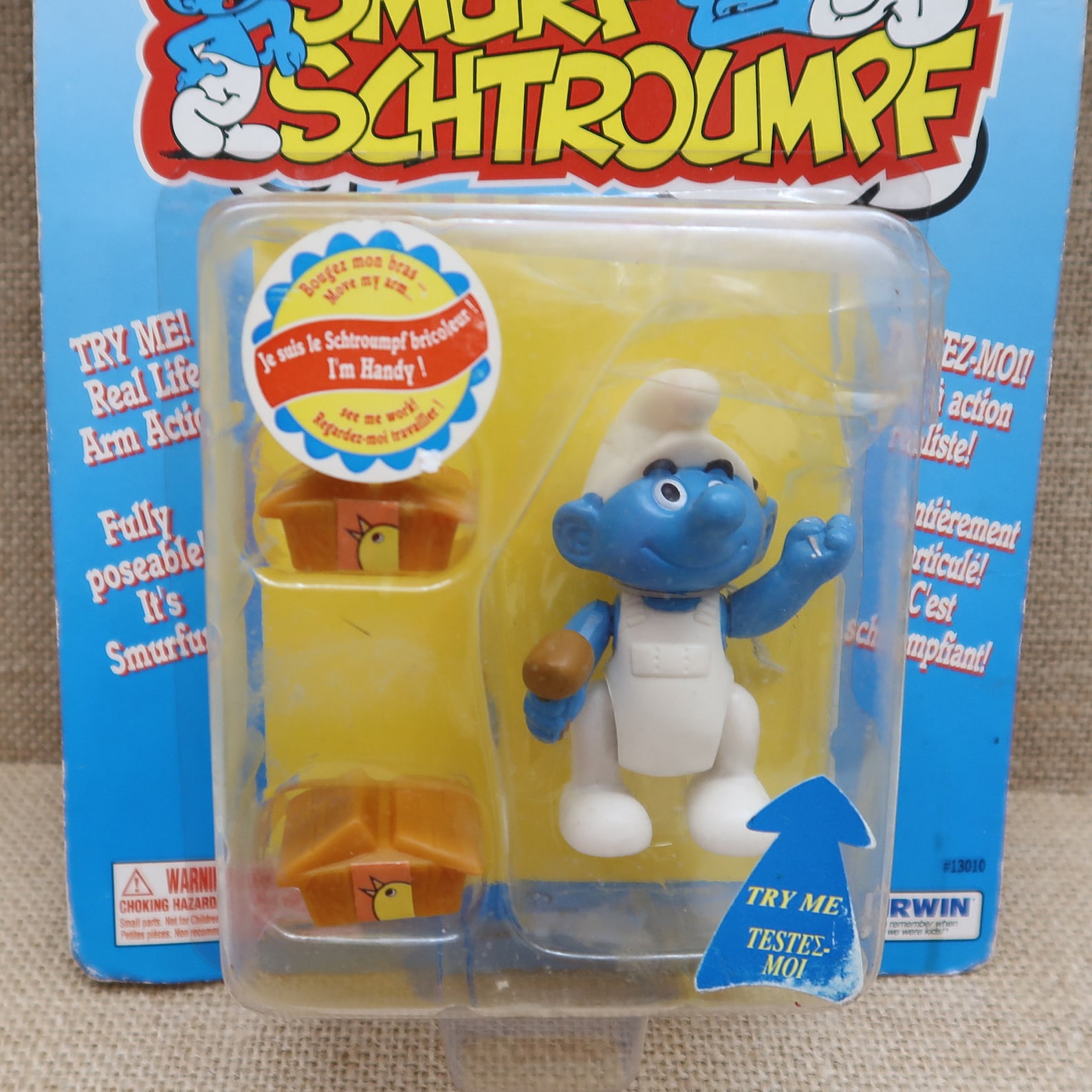1996 SMURF Schtroumpf HANDY Figurine Never Removed From the - Etsy