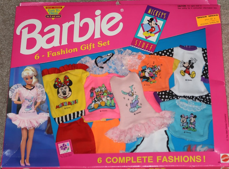 1992 Barbie, "mickeys Stuff" Gift Set, 6 Complete Fashions Never ...