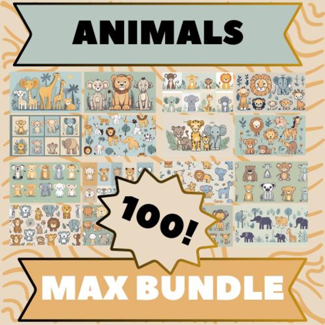 100+ Simple Modern Printable Animal Graphic Set for DIY Posters, T ...