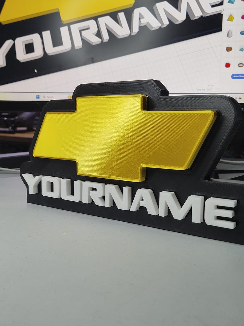 Custom Chevy Name Plate | Personalized Chevy Name Sign | 3D Printed ...