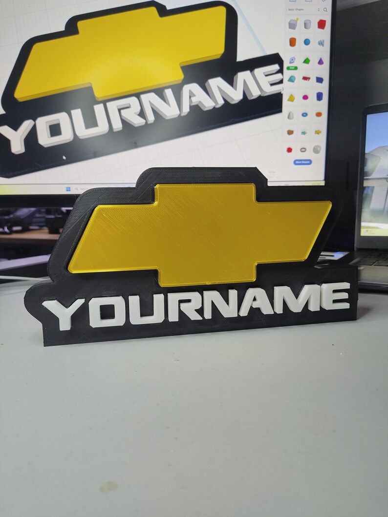 Custom Chevy Name Plate | Personalized Chevy Name Sign | 3D Printed ...
