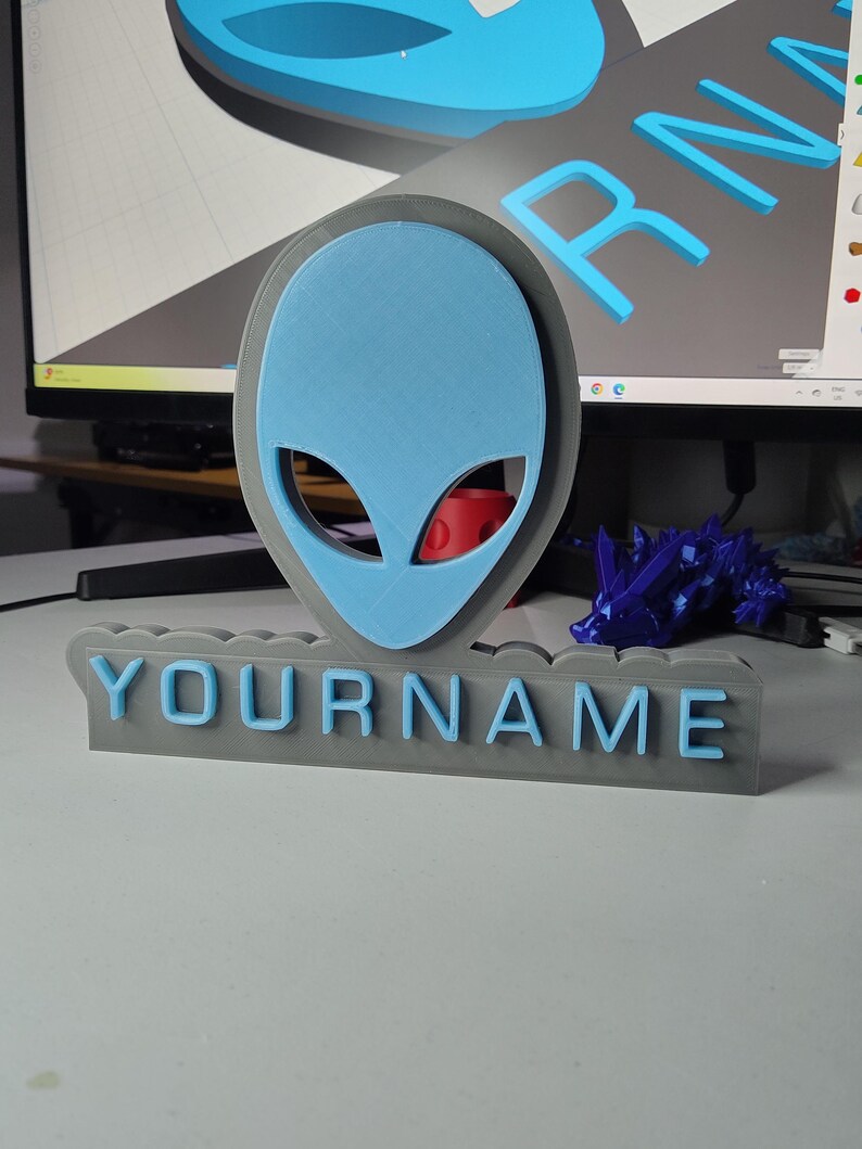 Custom Alienware Name Plate | Personalized Alienware Name Sign | Custom ...
