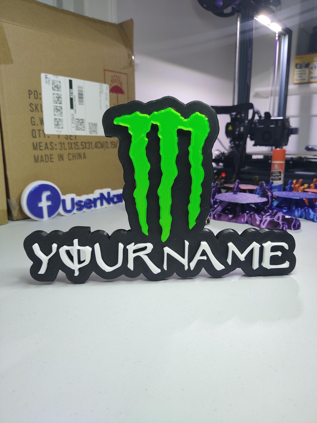 Custom Monster Name Plate, Personalized Monster Name Sign, Custom ...