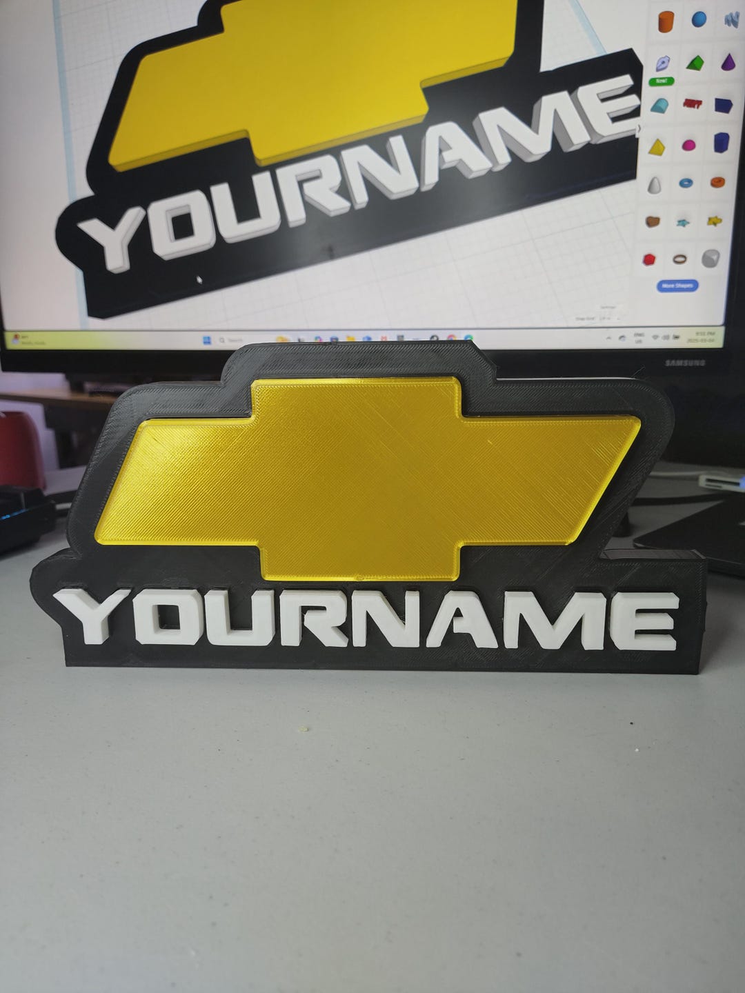 Custom Chevy Name Plate | Personalized Chevy Name Sign | 3D Printed ...
