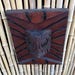 Carved Block Tiki on Carved Panel, Mysterious and Exotic Tiki Bar Decor ...