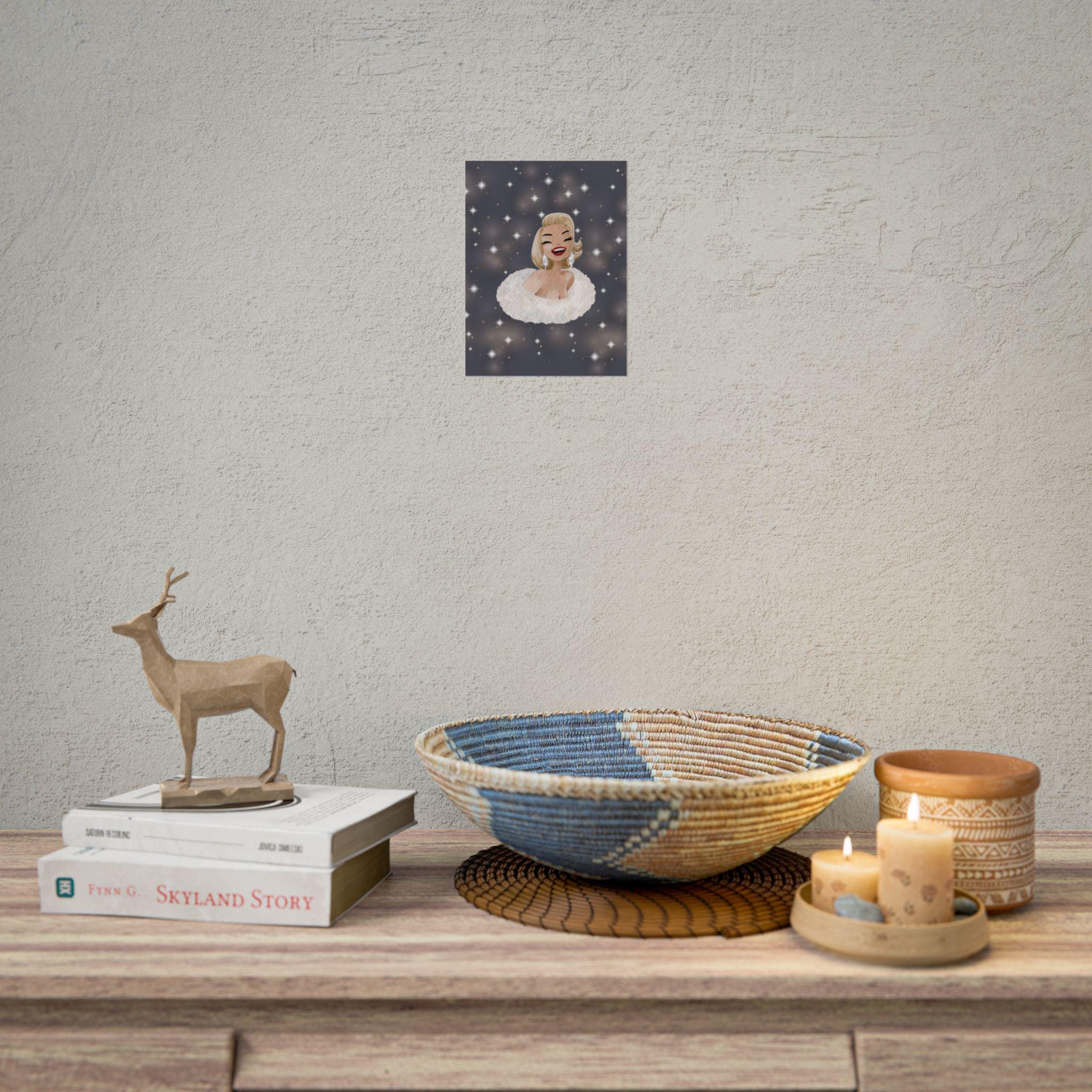 Starlet Poster, Marilyn Monroe-inspired Rolled Poster-gray Wall Art ...