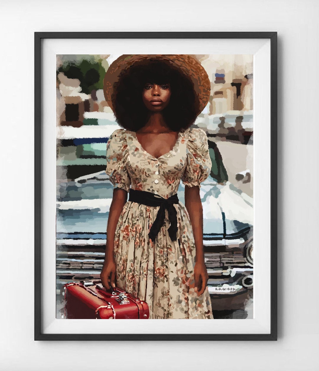 Arts by Adaa, Black Retro Art, Black Woman Art, African American Art ...