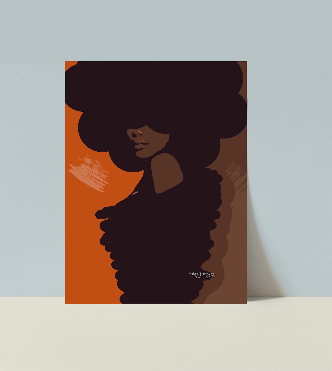 Jamila Printable Art: Abstract Portrait of a Woman, Digital Download ...
