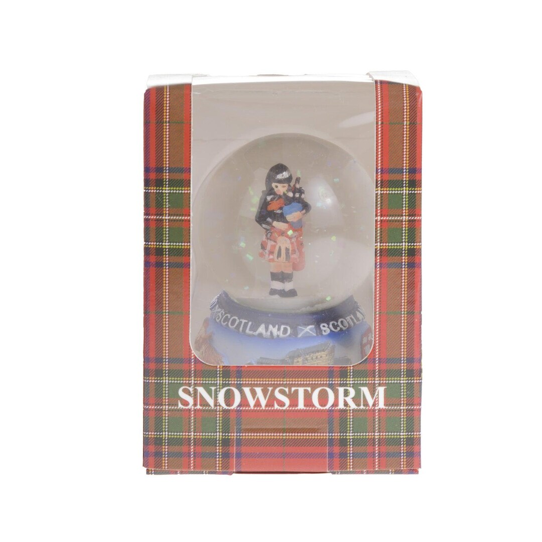 Scottish Piper 45mm Dome Shape Snowstorm Traditional Bagpiper Design ...
