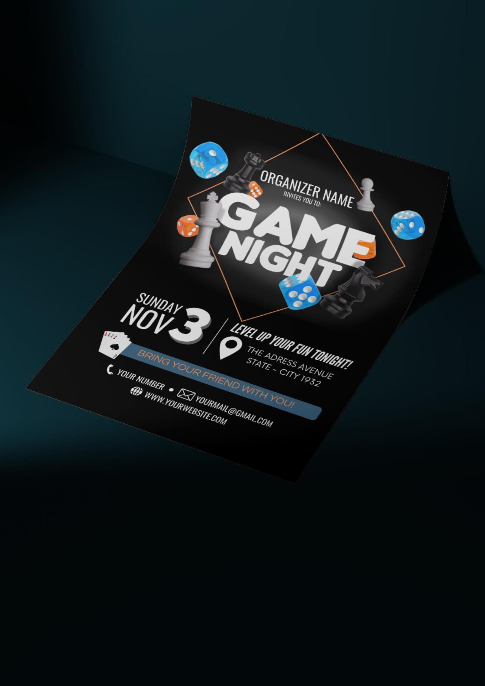 Game Night Poster Template - Etsy