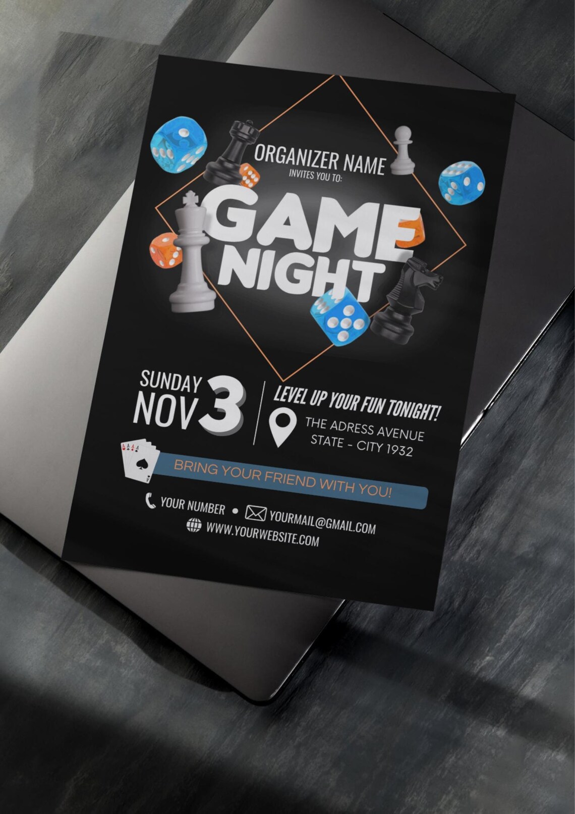Game Night Poster Template - Etsy