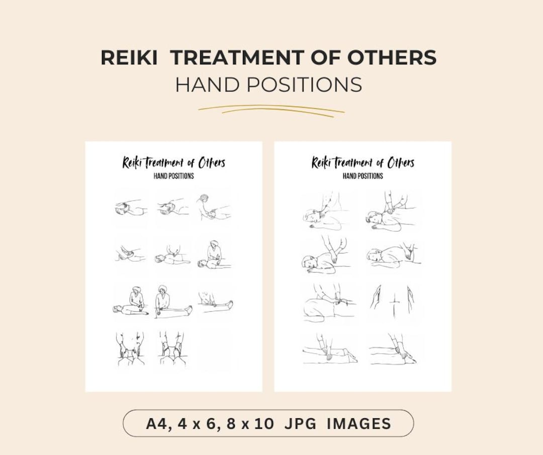Printable Reiki Art: Treatment for Others Hand Positions for Healers ...