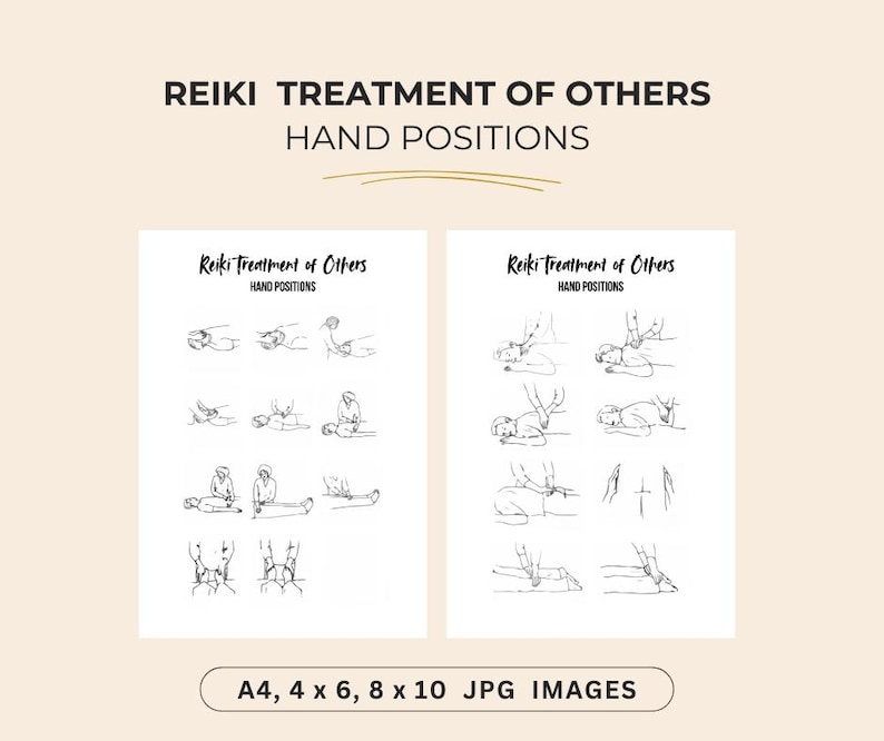 Printable Reiki Art: Treatment for Others Hand Positions for Healers ...