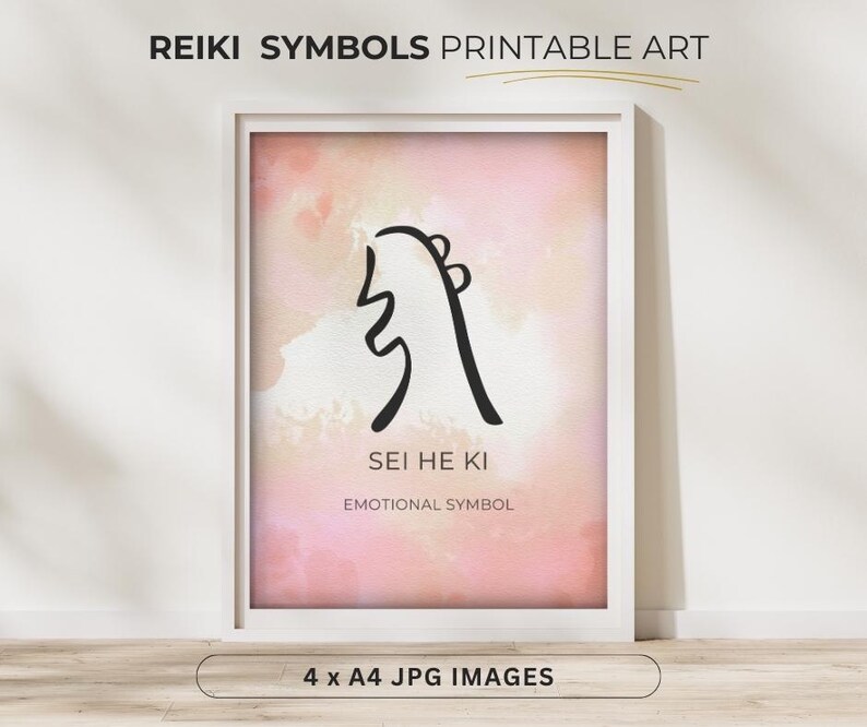 Reiki Symbols Printable Art – Digital Healing Wall Decor, Spiritual Art ...