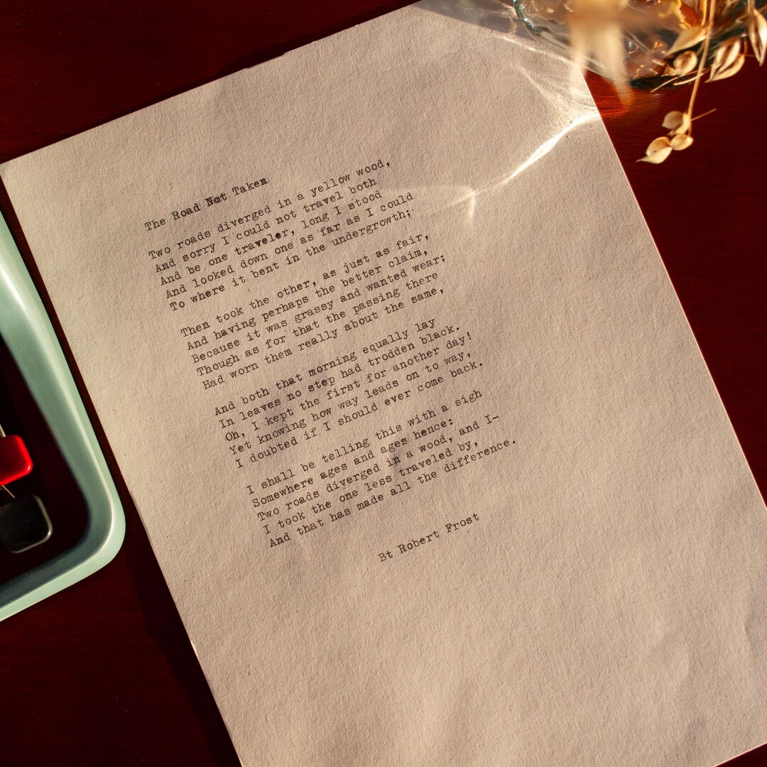 Custom Poem Print | Personalized Typewriter Art, Handmade Gift, Wedding ...