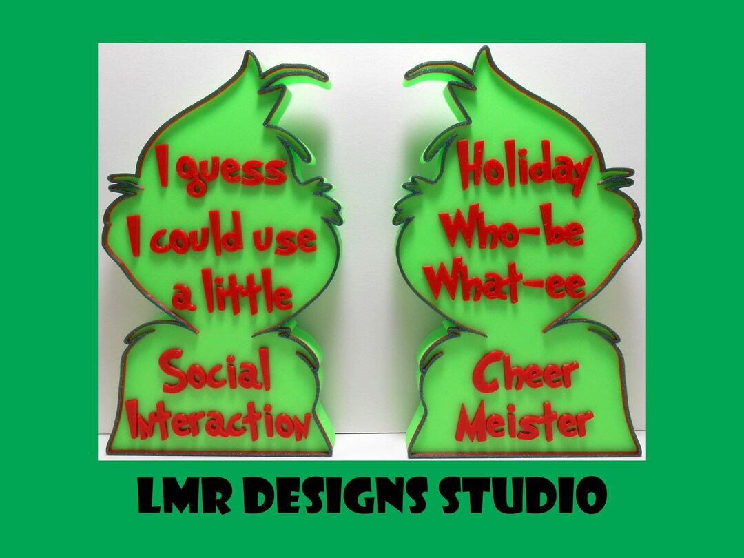 Grinch Social Interaction Holiday Who-be Cheer Meister Minimalist Decor ...
