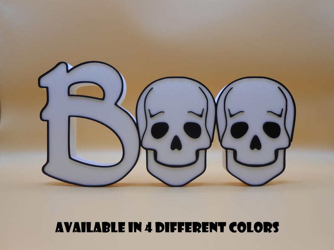 Boo Skulls Halloween Decoration 4 Color Options 3D Printed - Etsy