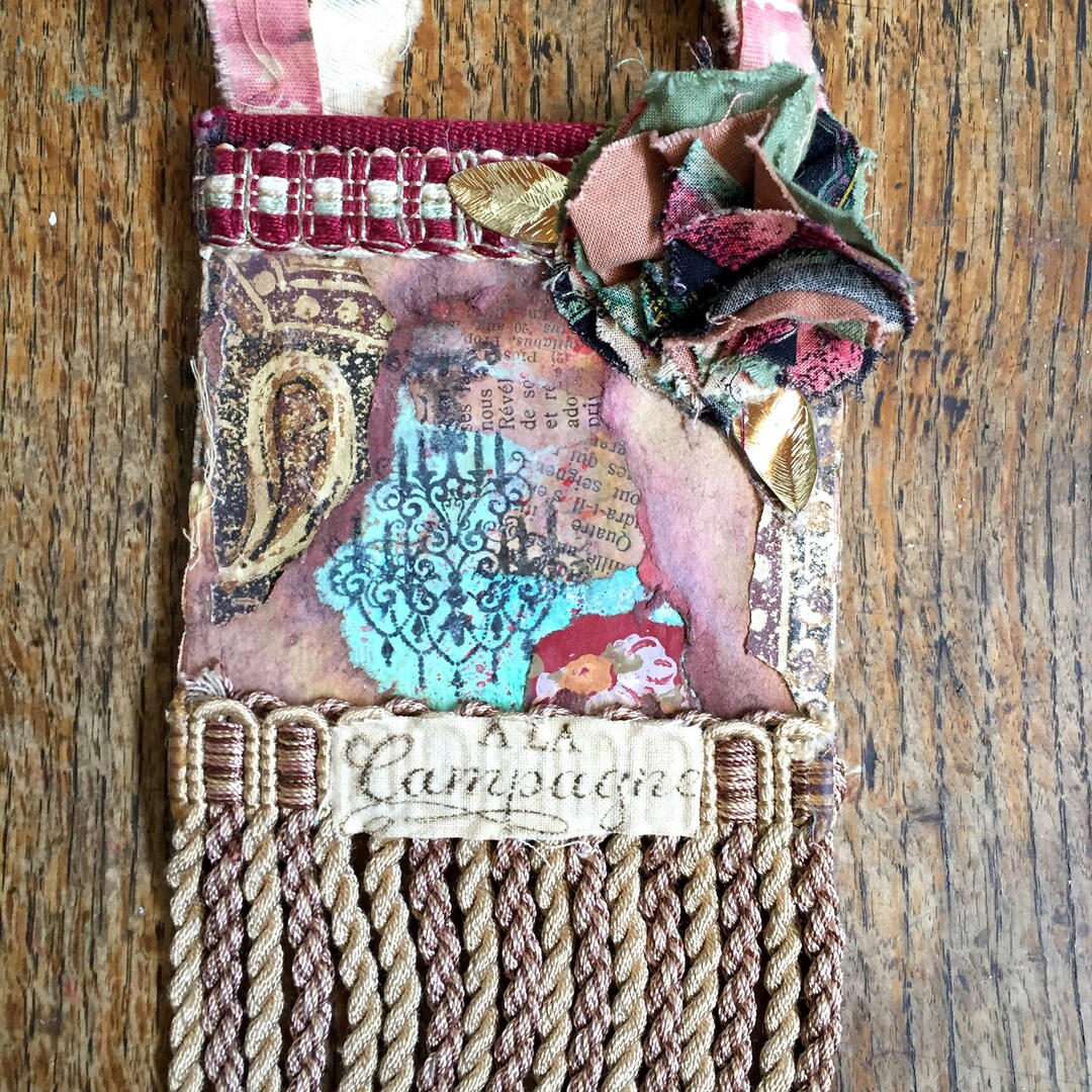 Vintage French Wall Hanging, Handmade Wall Hanging, Shabby French ...