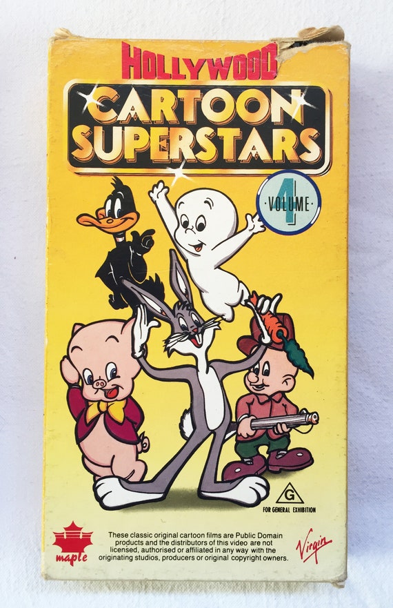 Vintage video Hollywood Cartoon Superstars Vol. 4 VHS Tape | Etsy