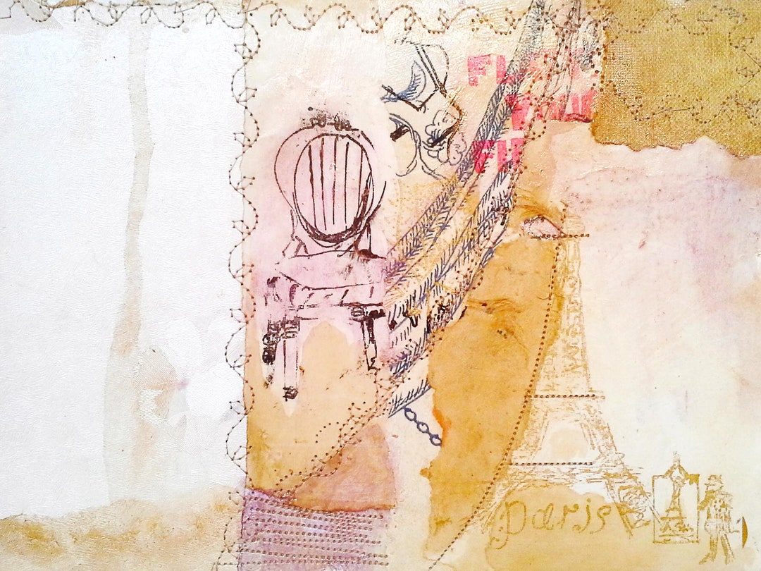 Art, Handmade Collage, French Collage, French House, Original Collage ...