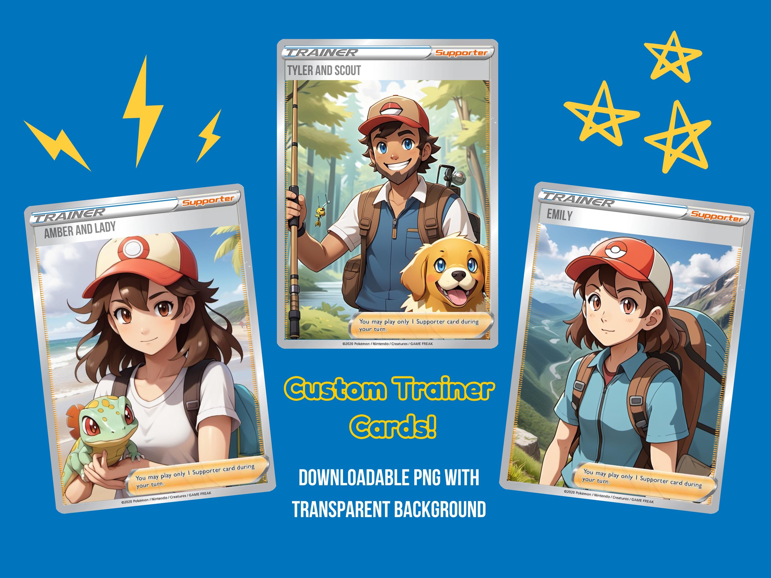 Unique and Custom Pokemon Inspired Trainer Card - Etsy